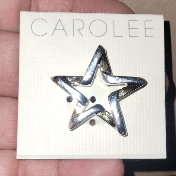 Carolee | Jewelry | Vintage Carolee Two Tone Star Pin Brooch On Card ...
